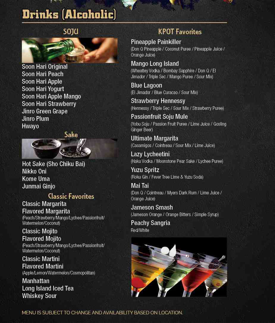 Delicious Menu | Kingpot Korean BBQ & Hot Pot